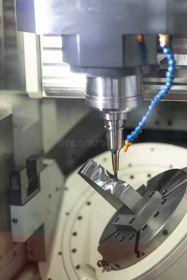CNC Machining Center Cutting Mold Stock Image - Image of process ...