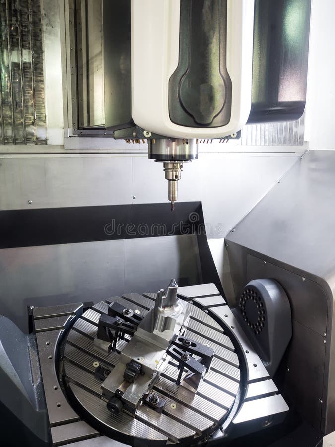 CNC Machining Center Cutting Mold Stock Photo - Image of mill, high ...