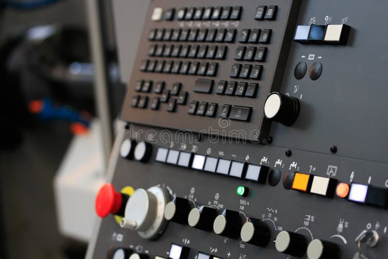 CNC Machining Center with a Control Panel Stock Image - Image of ...