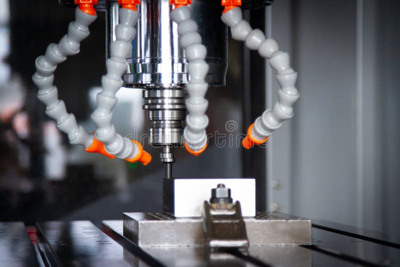 CNC Machining Center Setting Center Bar Stock Image - Image of ...