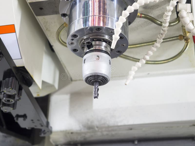 CNC Machining Center Spindle Stock Photo - Image of axis, automotive ...