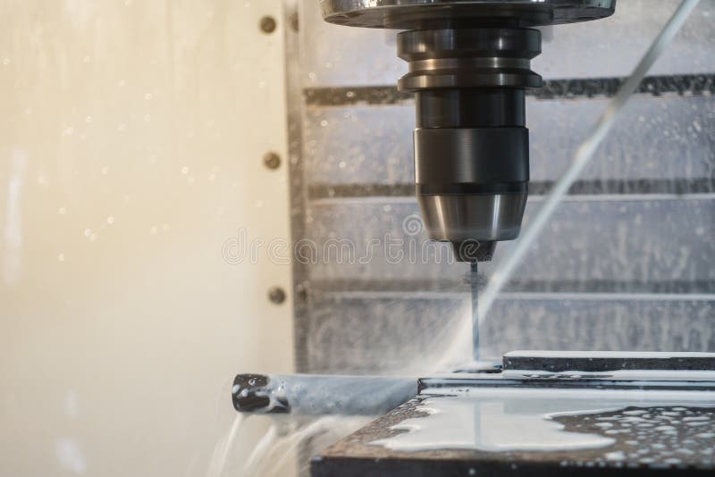 CNC Machining Center Working Stock Photo - Image of work, production ...