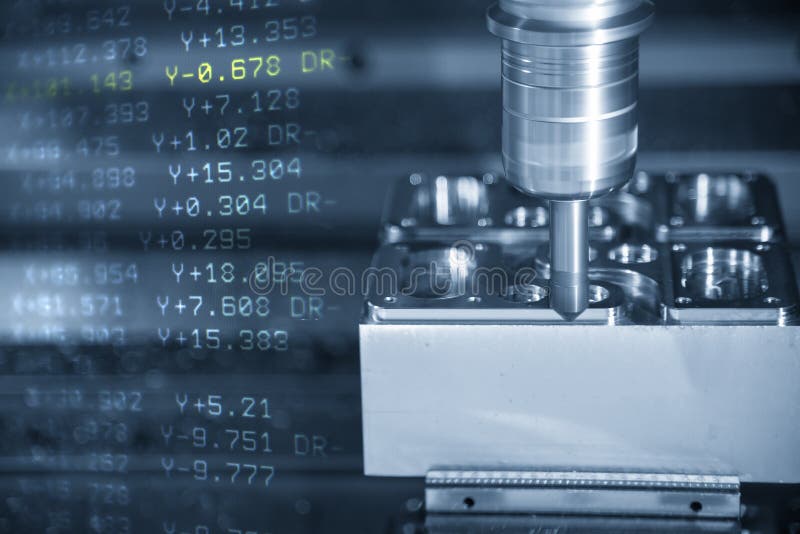 Machining centre stock image. Image of hole, factory, cutting - 8941029