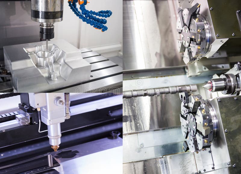 CNC Machining Cutting Precision Part Stock Image - Image of machinery ...