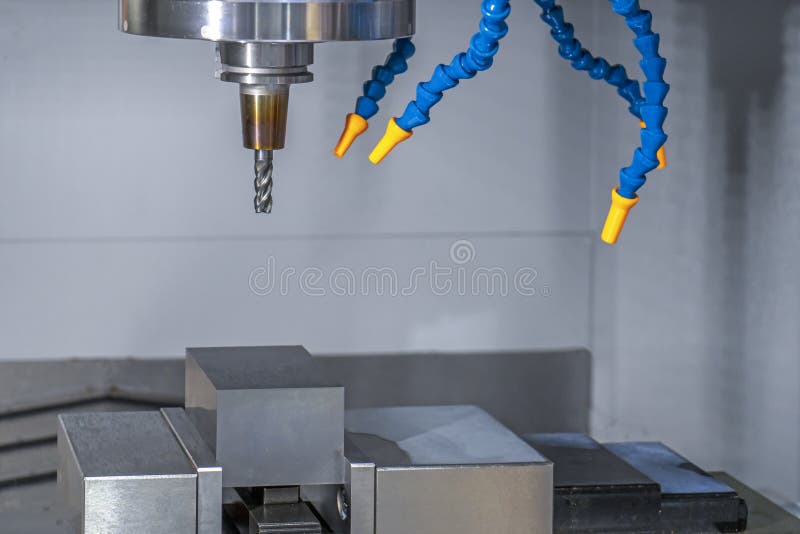 CNC Machining and Tool Milling Cutting Raw Material Stock Photo - Image ...