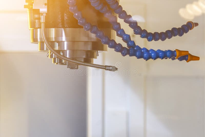 CNC Machining and Tool Milling Cutting Raw Material Stock Image - Image ...