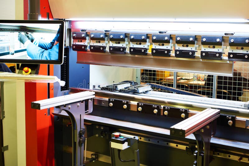 Cnc metal bending machine stock photo. Image of workshop - 207484634