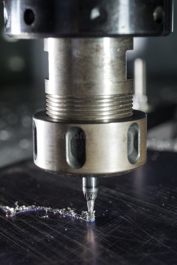 CNC Metal Machining by Mill Stock Image - Image of equipment, aerospace ...