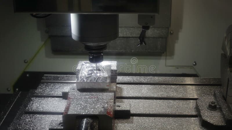 Cnc Milling Machine, Automatic Tool Change, HD Footage, Close-up Stock ...