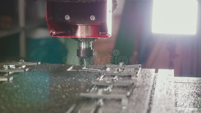 CNC Milling or Drilling Machine Stock Image - Image of motion, iron ...