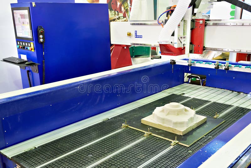 CNC Milling Engraving Machine Stock Image - Image of wood, craft: 119149213