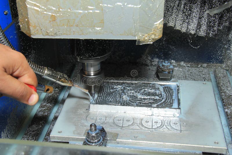 CNC Milling Engraving stock image. Image of engineering - 92961645