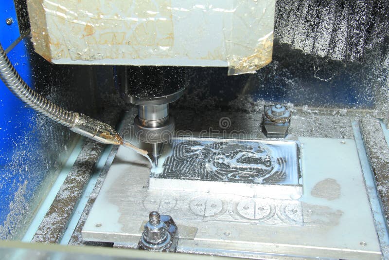 CNC Milling Engraving stock photo. Image of spindle, cooling - 92961666