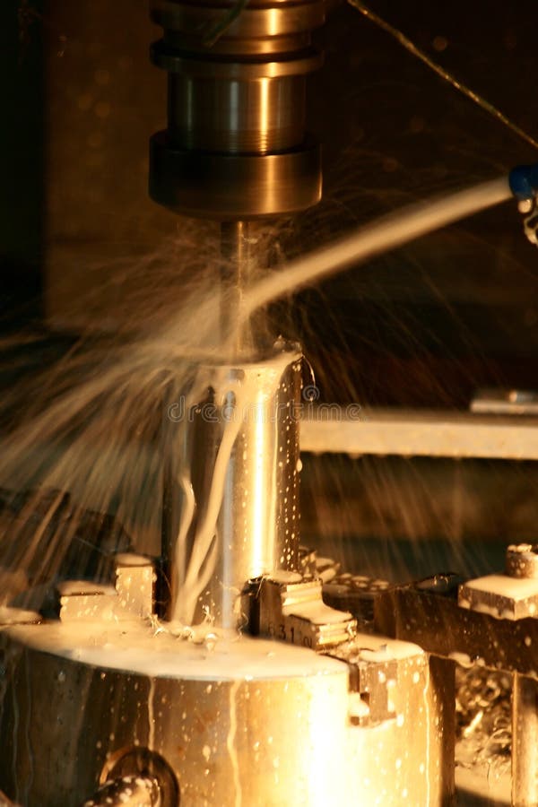 CNC Milling Machine stock image. Image of clamp, gear - 9378017