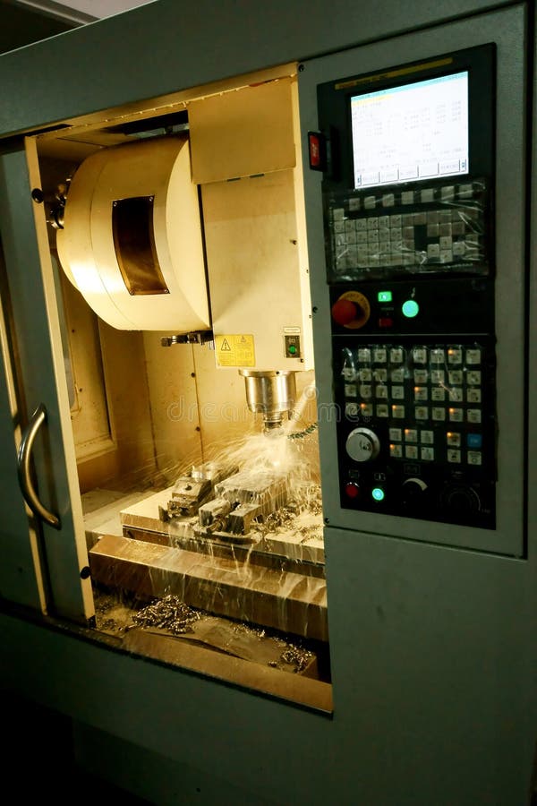 CNC milling machine stock photo. Image of grip, accuracy - 9460816