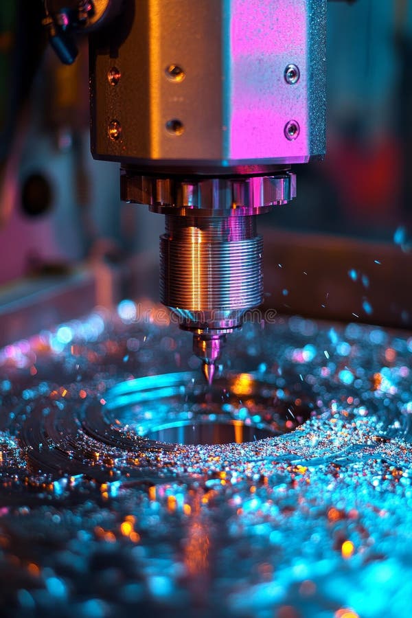 CNC Milling Machine in Action Precision Metal Cutting and Modern ...