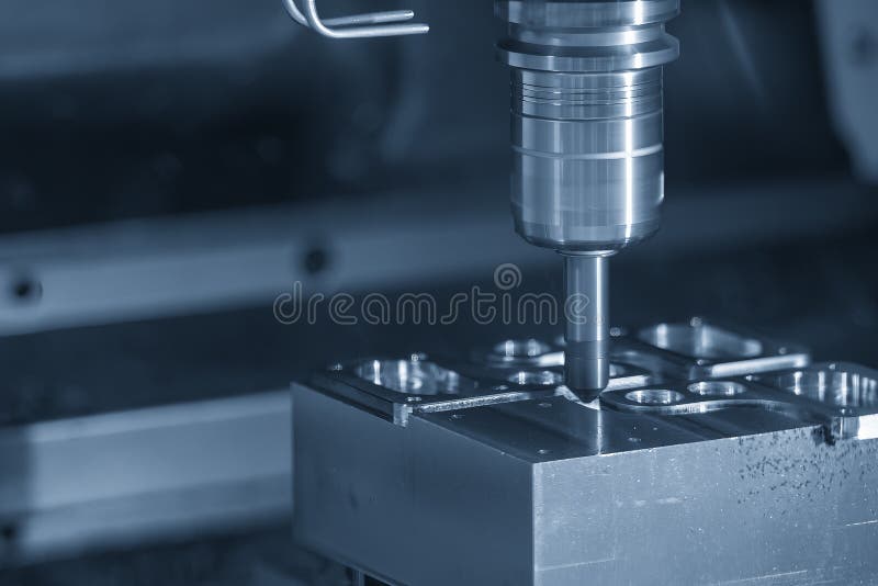 The CNC Milling Machine Chamfer Cutting Mold Base Part by Chamfer Tool ...