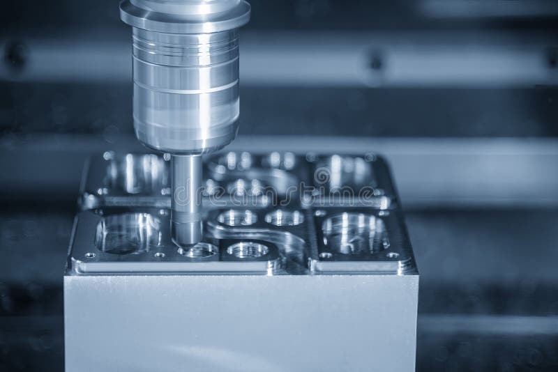 The CNC Milling Machine Chamfer Cutting Mold Base Part by Chamfer Tool ...