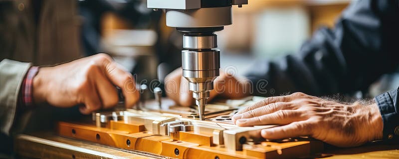 Cnc milling machine stock illustration. Illustration of woodwork ...