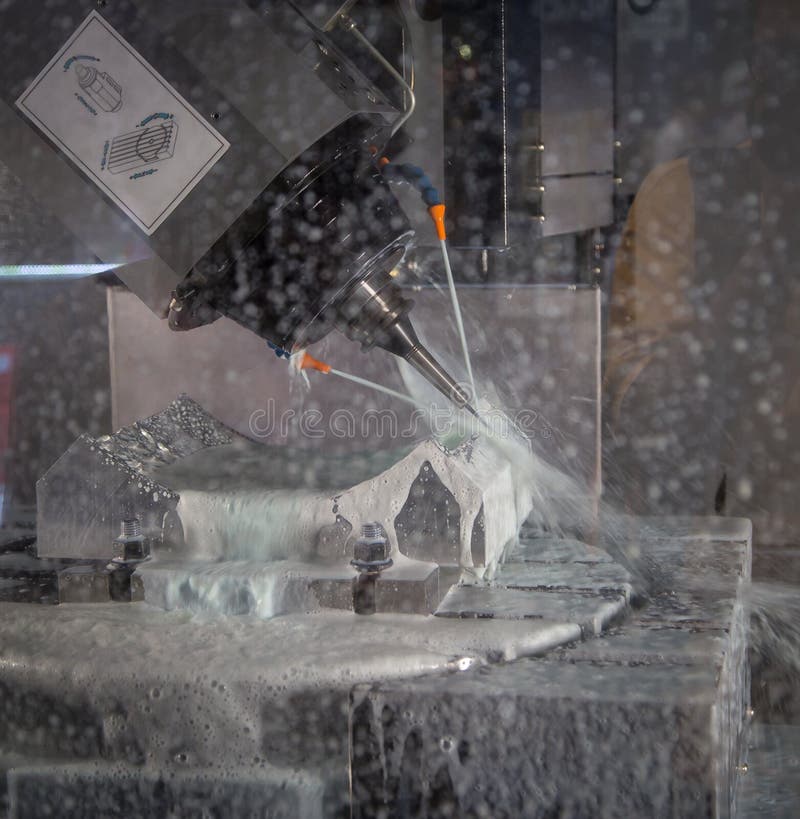 CNC milling machine stock image. Image of computer, fabrication - 105176693