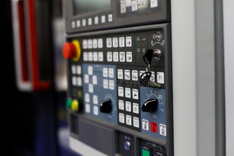 CNC Milling Machine with a Control Panel Stock Photo - Image of center ...