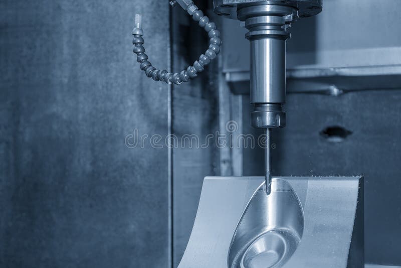 The CNC Milling Machine Cutting Injection Mold Part with Ball End Mill ...