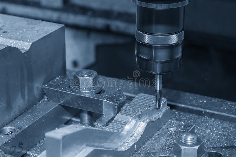 The CNC Milling Machine Cutting Injection Mold Part with Ball End Mill ...