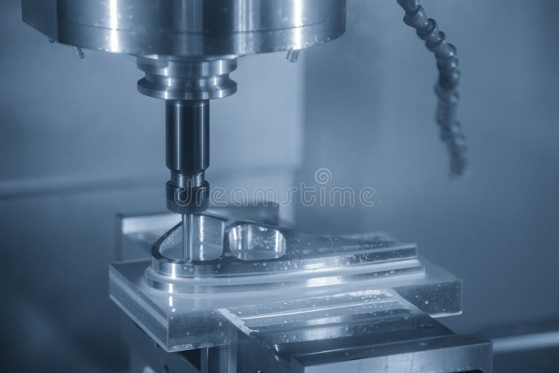 The CNC Milling Machine Cutting Injection Mold Part by Solid Ball End ...