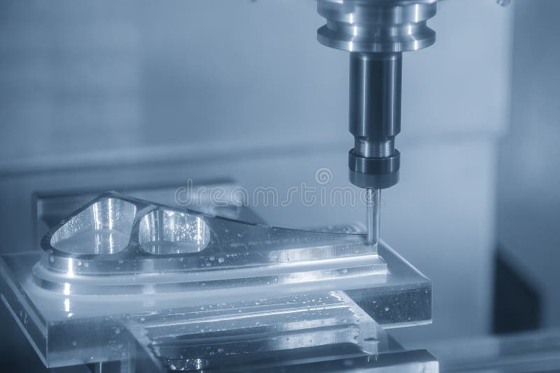 The CNC Milling Machine Cutting Injection Mold Part by Solid Ball End ...