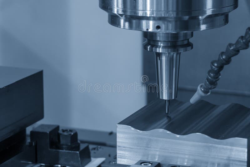 The CNC Milling Machine Cutting Injection Mold Part by Solid Ball End ...