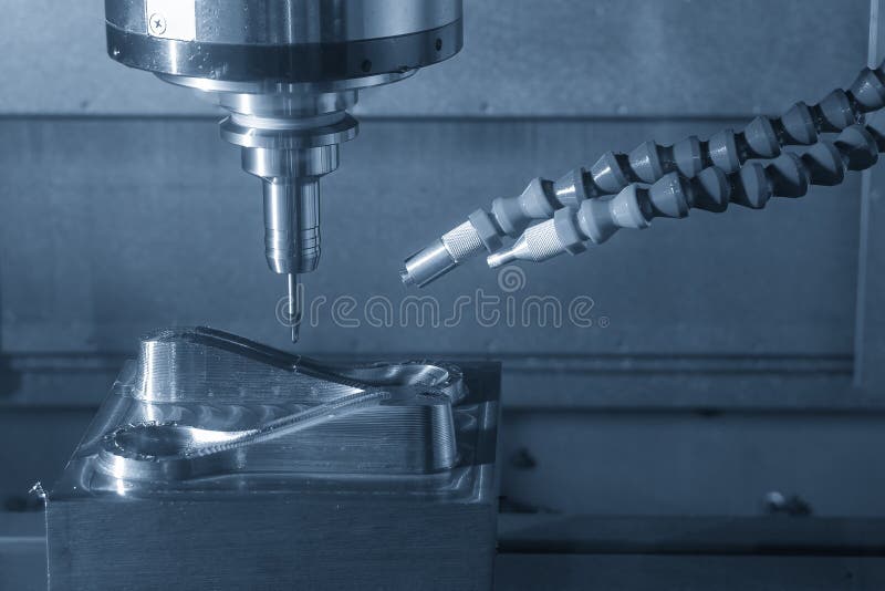 The CNC Milling Machine Cutting Injection Mold Part by Solid Ball End ...