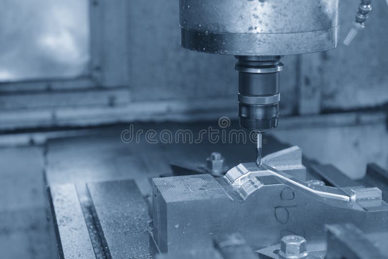 The CNC Milling Machine Cutting Injection Mold Part by Solid Ball End ...