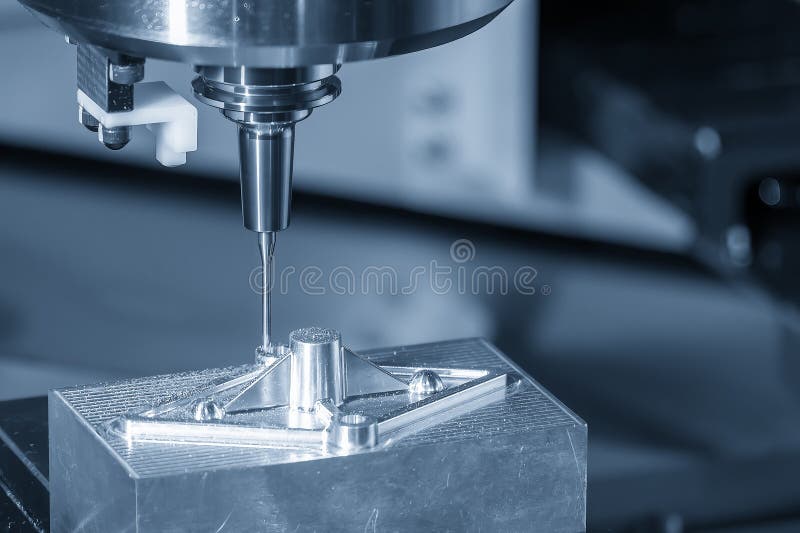 The CNC Milling Machine Cutting Injection Mold Part by Solid Ball End ...