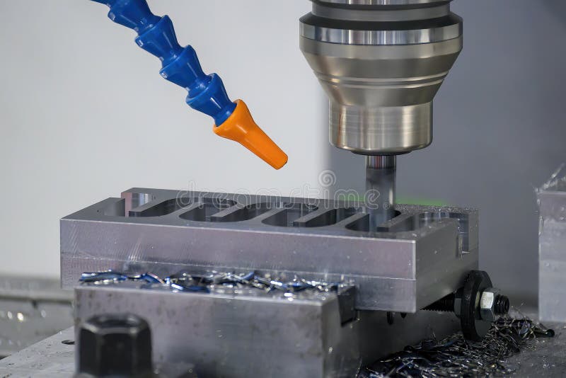 The CNC Milling Machine Cutting Injection Mold Part by Solid Flat End ...