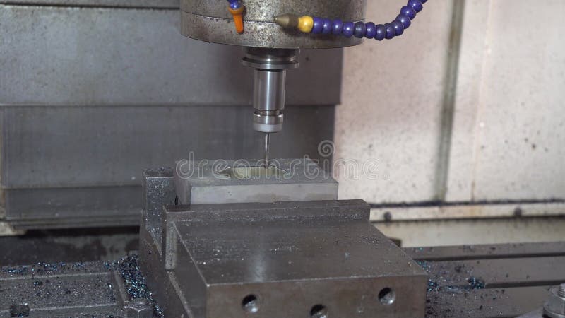 The CNC Milling Machine Cutting Injection Mold Part by Solid End Mill ...