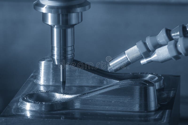 The CNC Milling Machine Cutting Mold Part by Solid Ball Nose End Mill ...