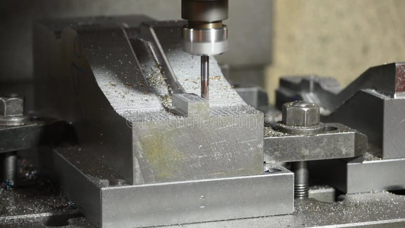 The CNC Milling Machine Cutting Press Die Part by Solid Bull Nose End ...