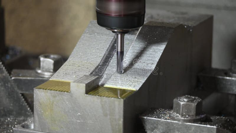 The CNC Milling Machine Cutting Press Die Part by Solid Ball End Mill ...