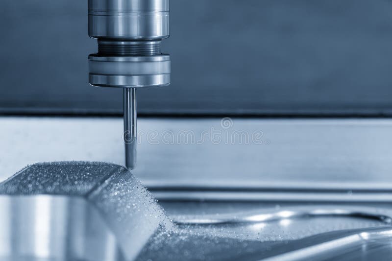 The CNC Milling Machine Cutting Press Die Part by Solid Ball Nose End ...