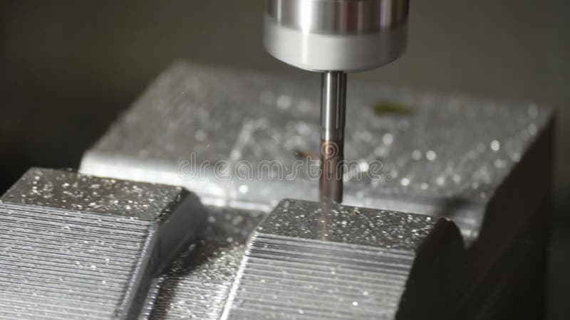 The CNC Milling Machine Cutting Press Die Part by Solid Bull End Mill ...