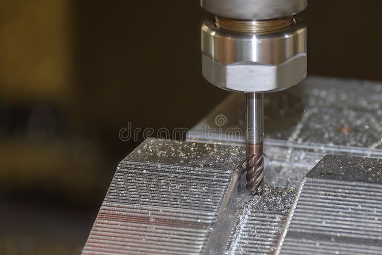 The CNC Milling Machine Cutting Press Die Part by Solid Bull End Mill ...