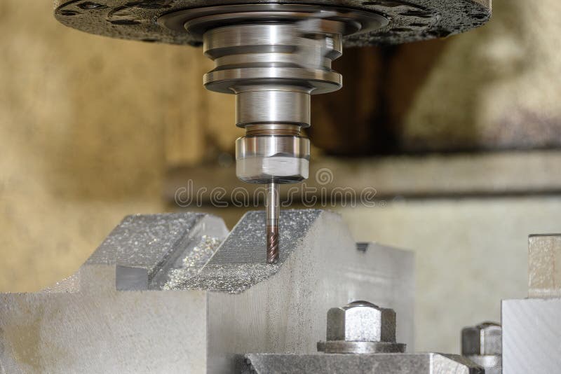 The CNC Milling Machine Cutting Press Die Part by Solid Bull Nose End ...
