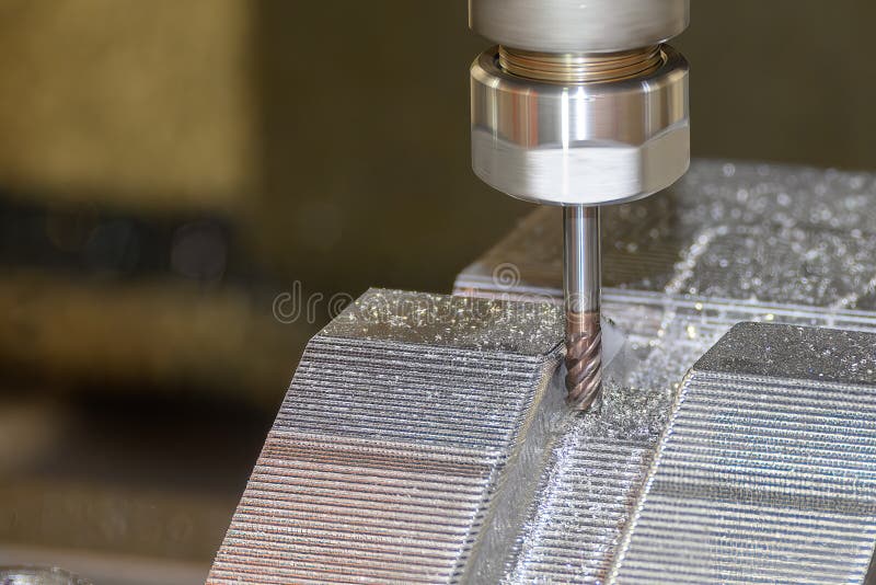 The CNC Milling Machine Cutting Press Die Part by Solid Bull Nose End ...