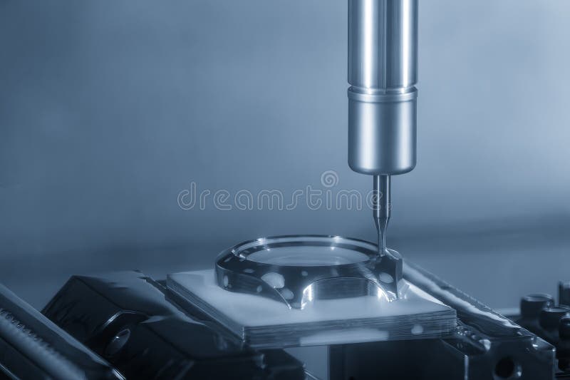 The CNC Milling Machine Cutting Press Mold Part by Solid Ball Nose End ...