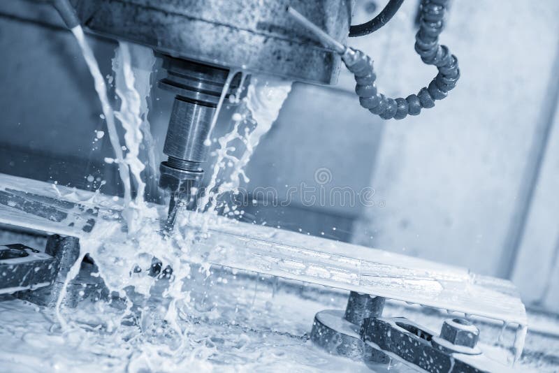 The CNC Milling Machine Cutting the Rubber Tire Mold Stock Photo ...