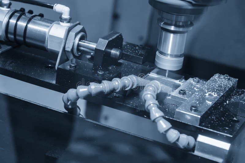 The CNC milling machine stock image. Image of cutting - 95239903