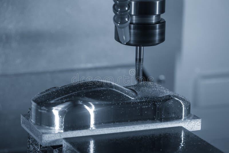 The CNC Milling Machine Cutting Sample Model Part by Solid Ball End ...