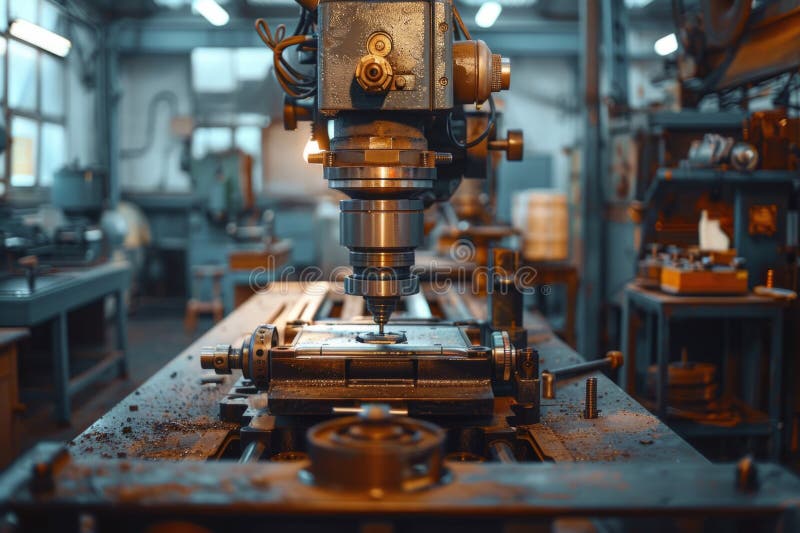 Cnc Milling Machine in Factory Stock Image - Image of workshop ...