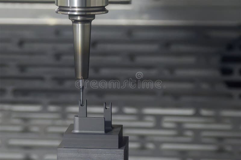 The CNC Milling Machine Finish Cutting the Graphite Electrode Parts ...