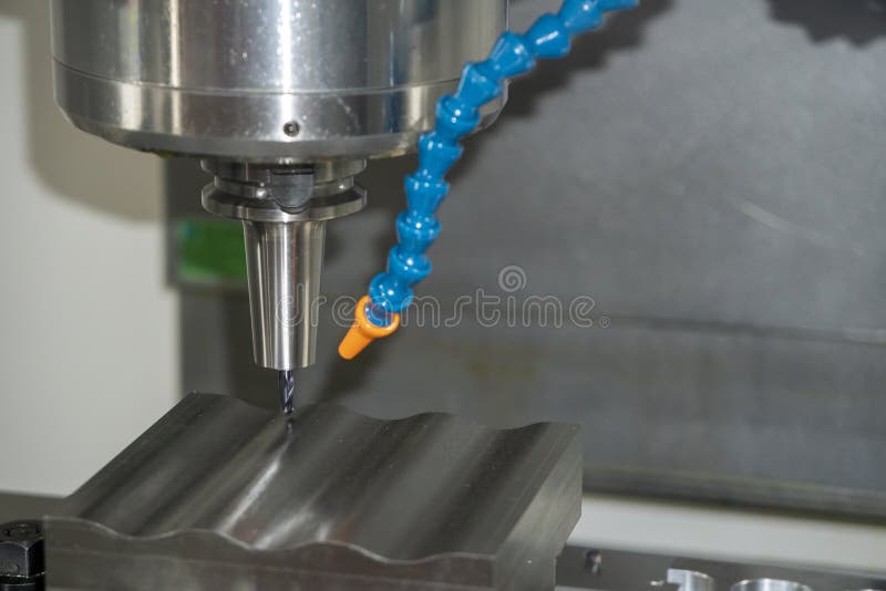 The CNC Milling Machine Finishing Cut the Injection Mould Parts with ...